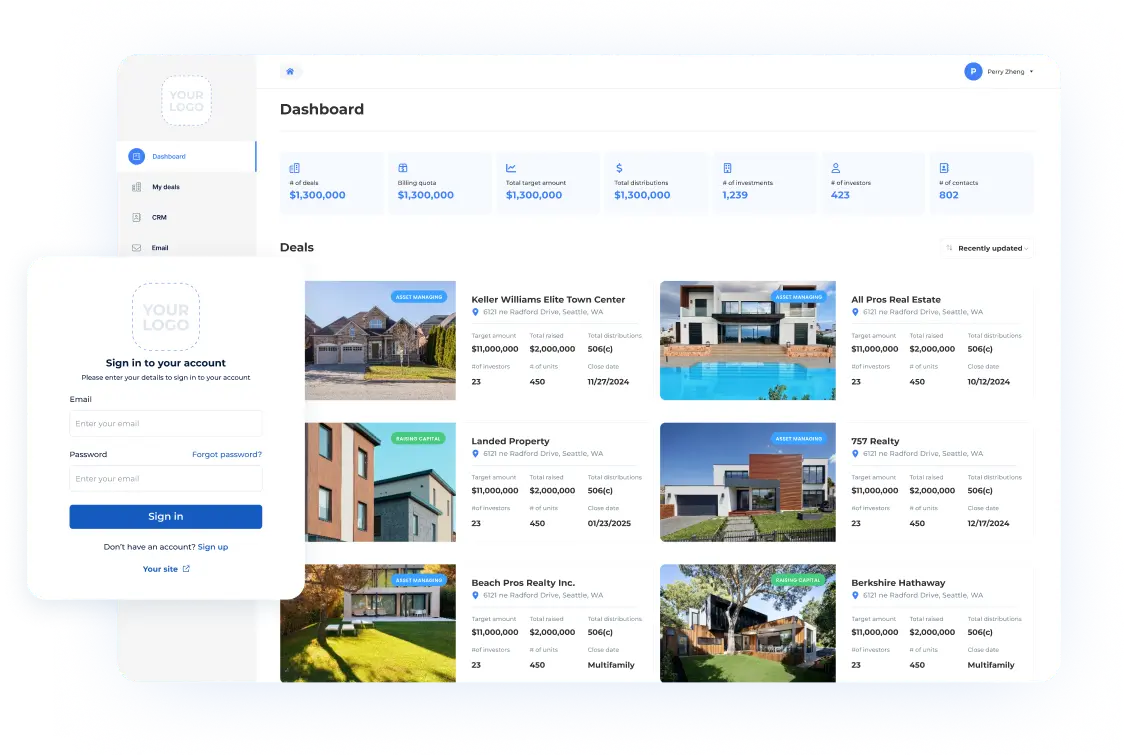 Real estate investor portal